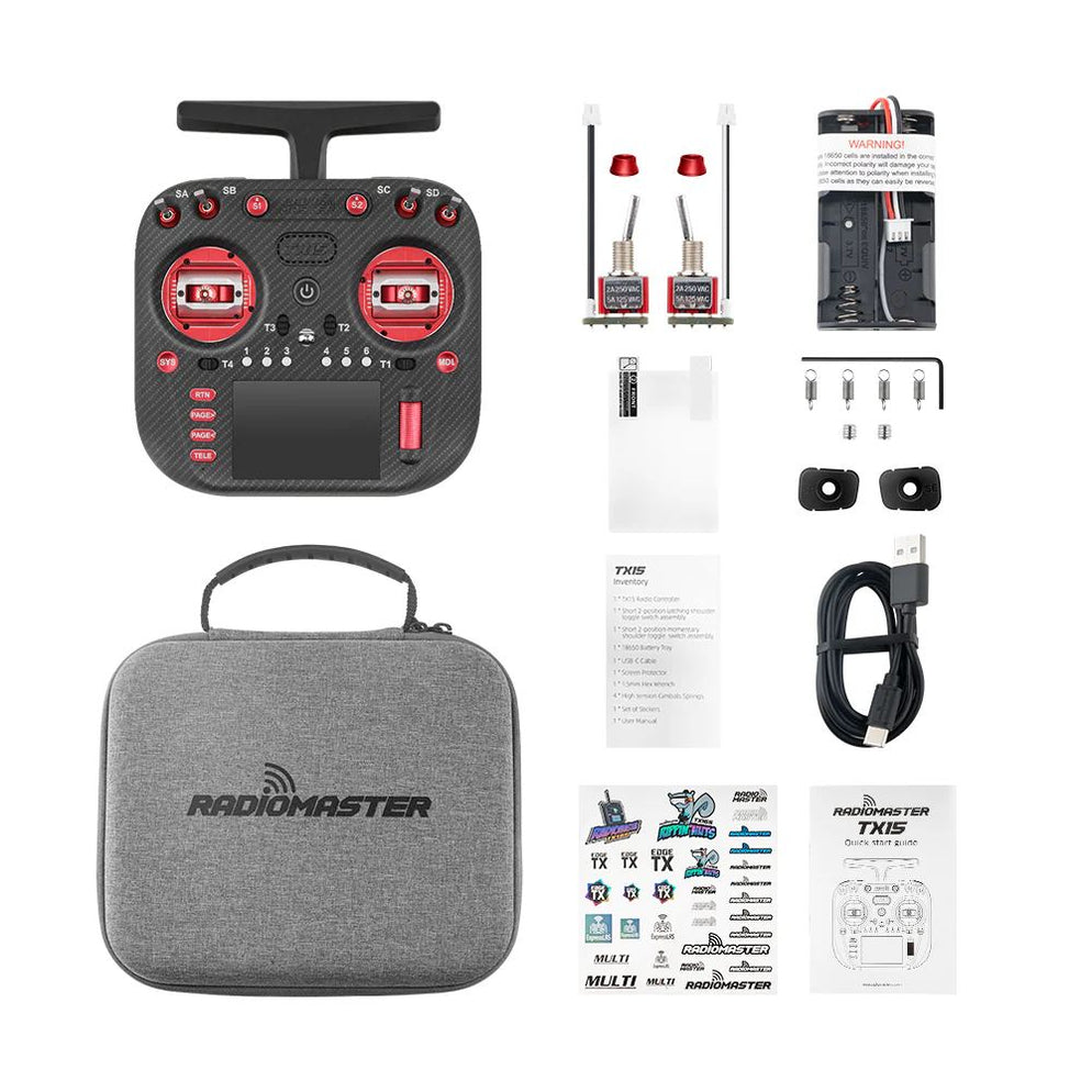 (PRE-ORDER) RadioMaster TX15 MAX ELRS M2 2.4GHz/900MHz 3.5-inch Touchs — Pyrodrone