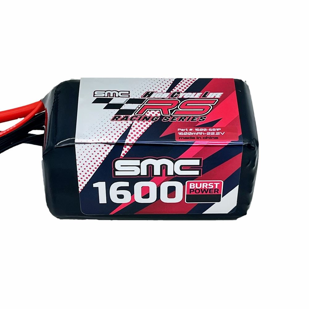 SMC HCL RS 22.2V 6S 1600mAh FPV Racing Lipo Battery Pack - XT60 — Pyrodrone