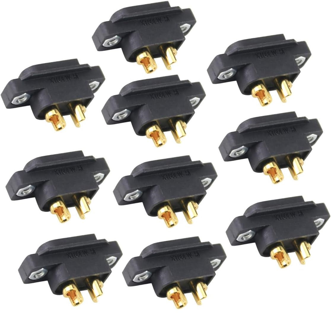 Amass XT60E-M Mountable XT60 Male Plug W/Mounting Screws (10 Pcs ...