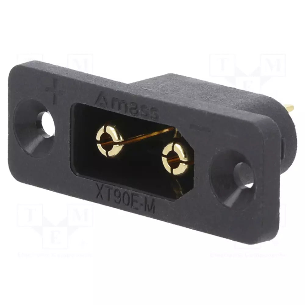 Amass XT90E-M Mountable XT90 Male Plug – Black — Pyrodrone