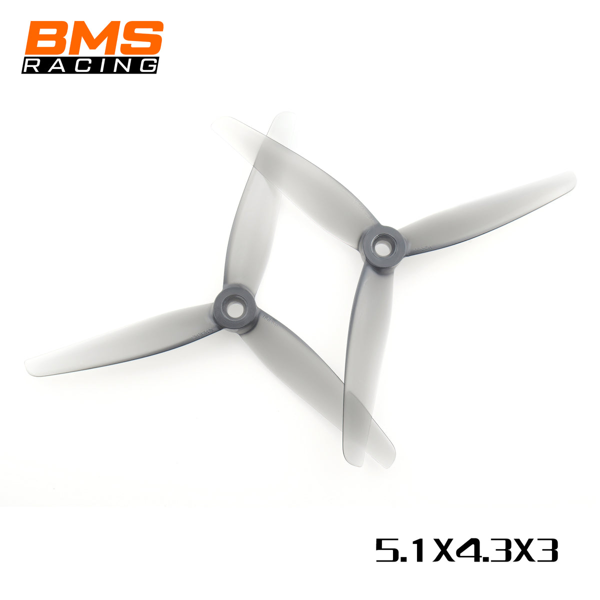 HQ Prop BMS Racing 5.1x4.3x3 Poly Carbonate Propellers (2CW+2CCW) - Ch