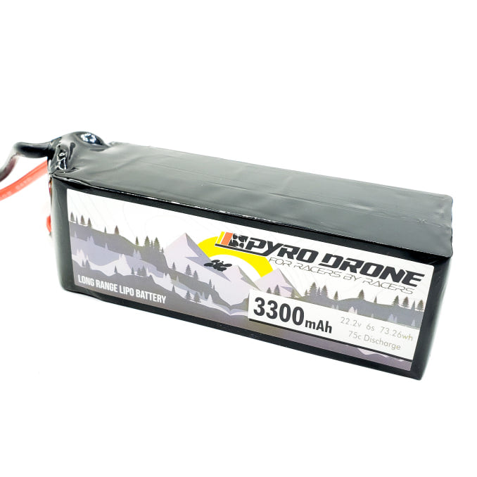 Pyrodrone Graphene 3300mAh 6S 22.2V 75C Lipo Battery - XT60