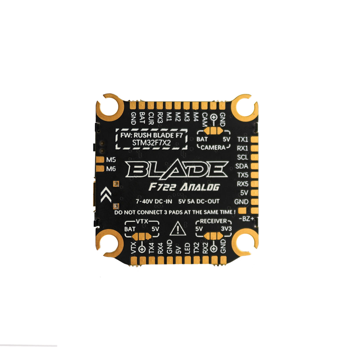RUSHFPV Rush Blade F722 Analog Stack + 60A Super 3-6S BLHeli_32 96kHz